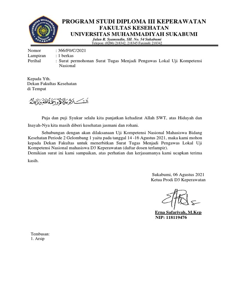 Surat Ajuan Surat Tugas PL Ukom | PDF