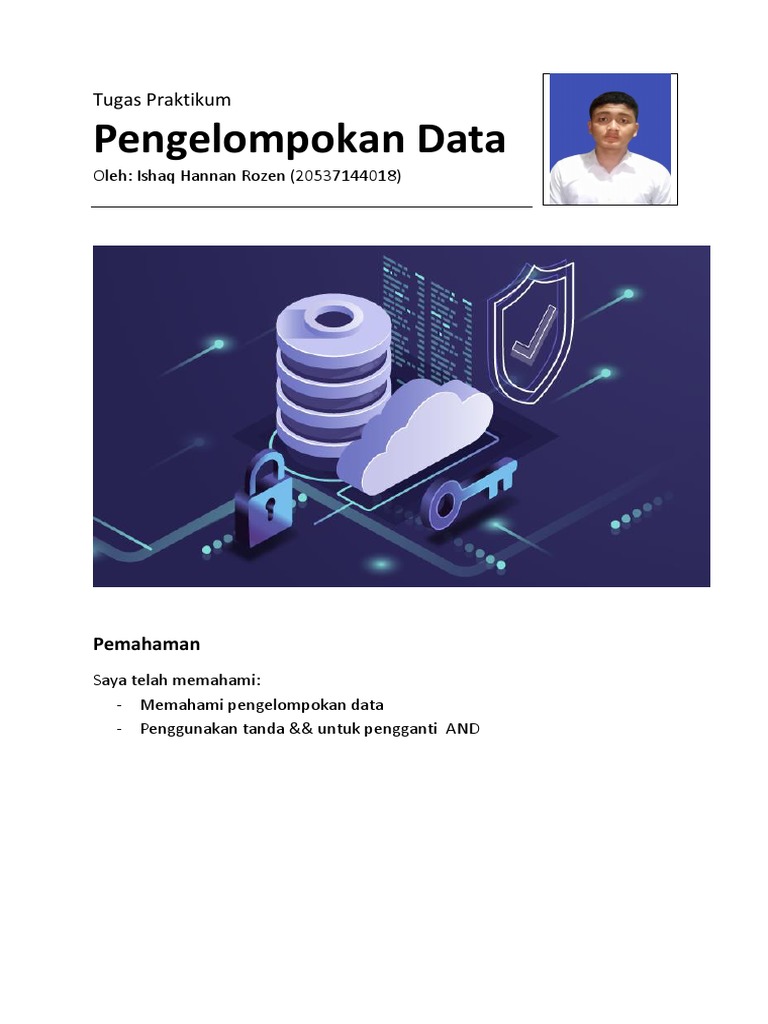 Laporan Praktikum Pengelompokan Data - Ishaq Hannan Rozen - 20537144018 | PDF