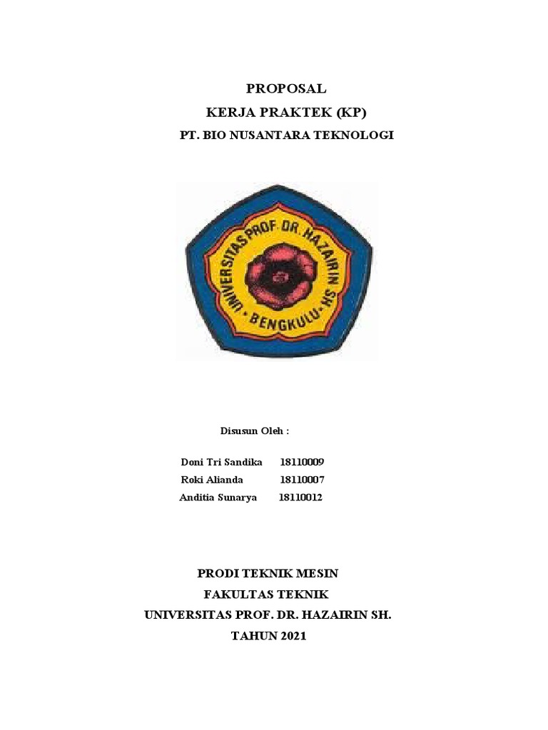 Proposal PT Bio Nusantara Teknologi | PDF