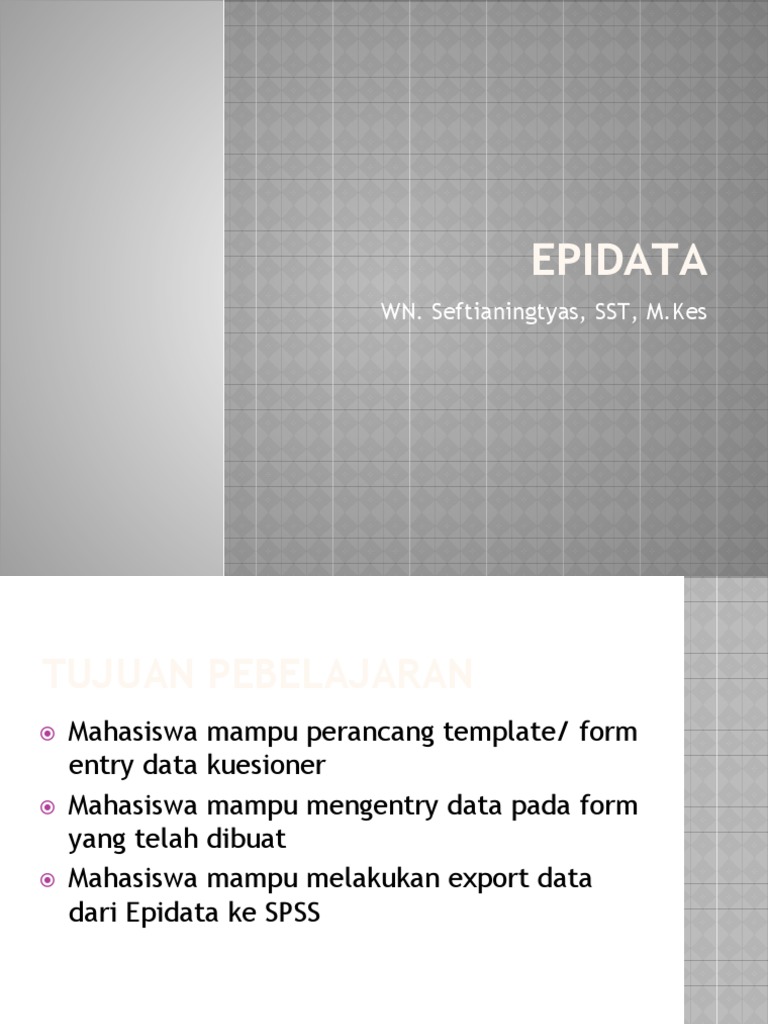 Epidata. Word | PDF | Komputer