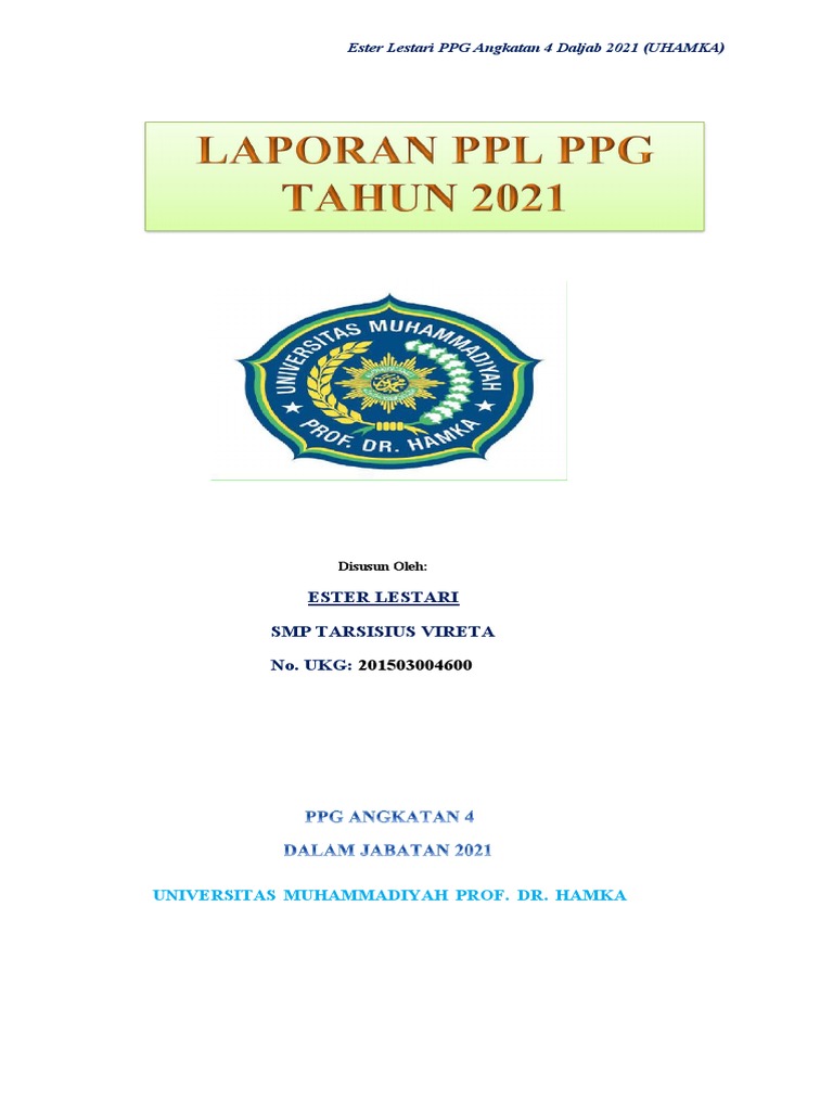 LK 3.7 Laporan Singkat Kegiatan PPL 1-Ppl 3 (Ester Lestari) | PDF