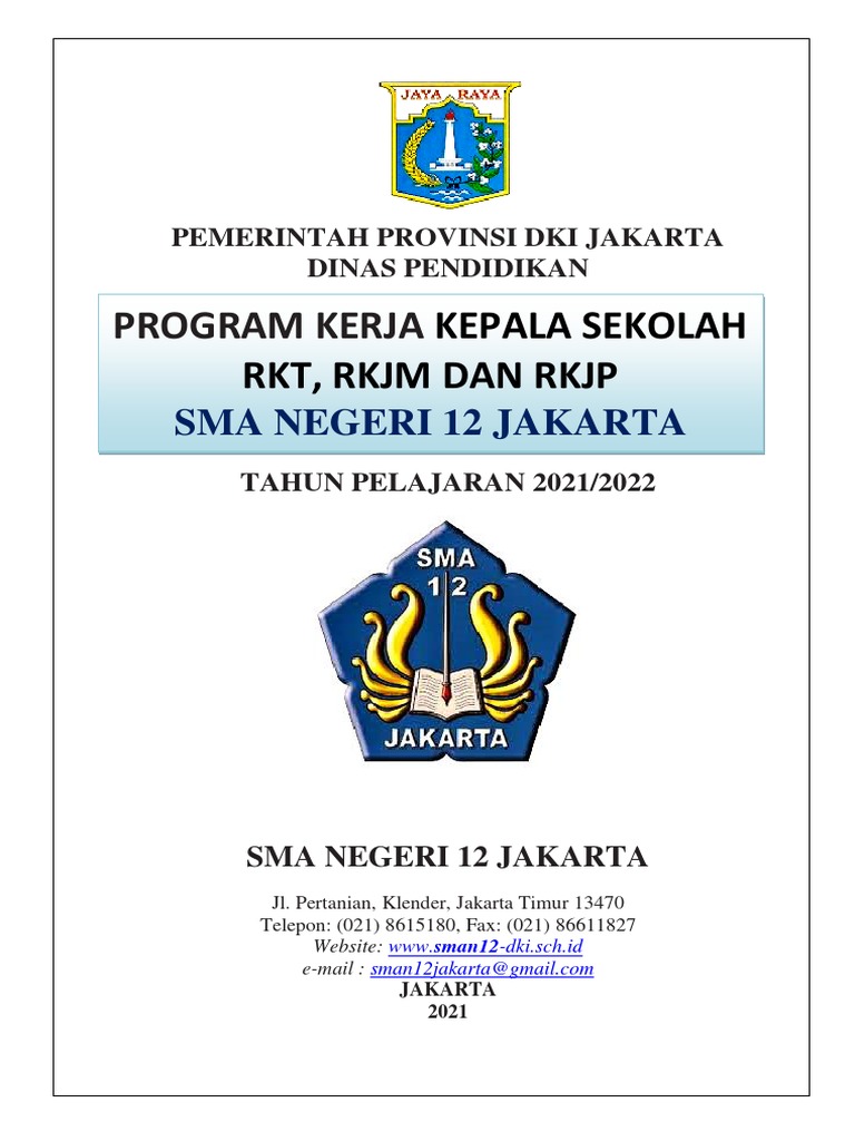 Program Kerja Kepsek (RKT, RKJM, RKJP) | PDF