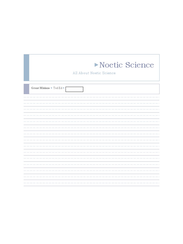 All About Noetic Science | PDF | Mind | Science