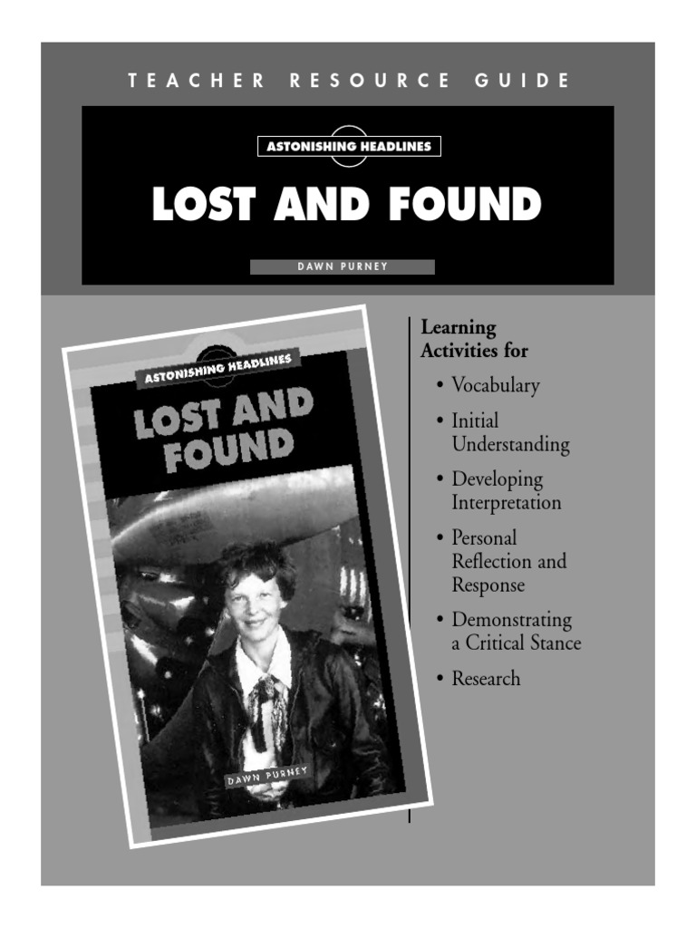 Lost and Found Teacher Resource Guide Astonishing Headlines | PDF
