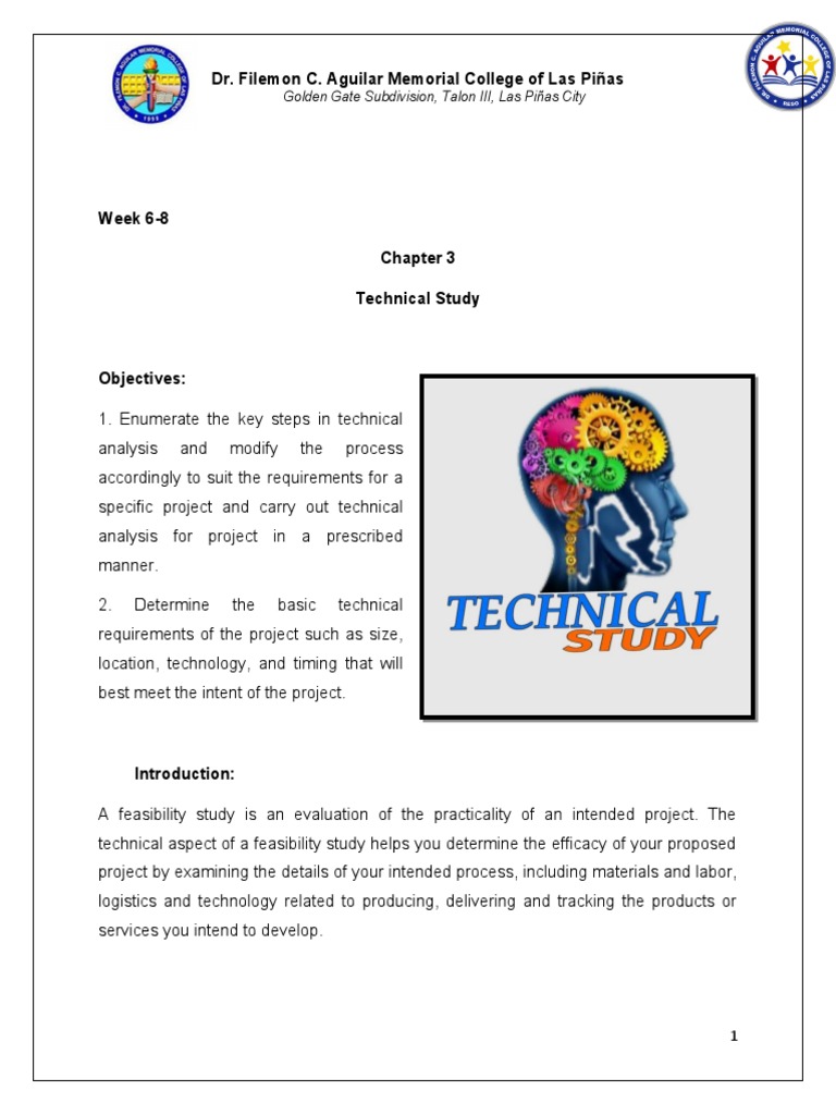Technical Feasibility Study of a Proposed Business Venture | PDF ...