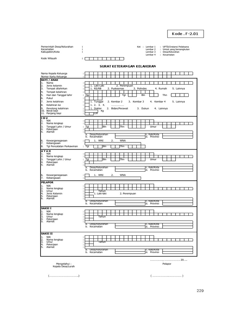 Formulir f-2.01 | PDF