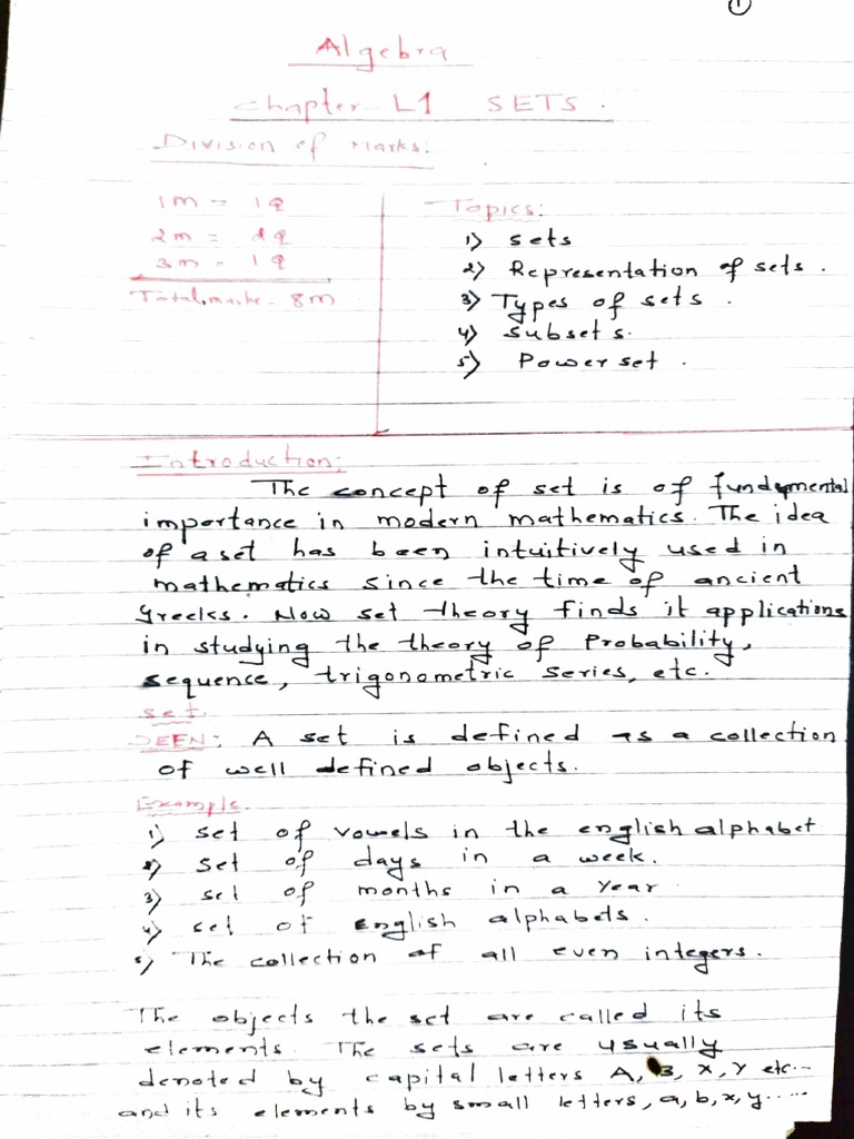 Algebra Chapter 1 | PDF
