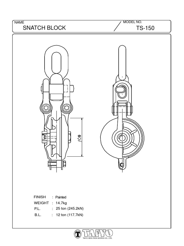 05 Snatch Block (Ts150) | PDF