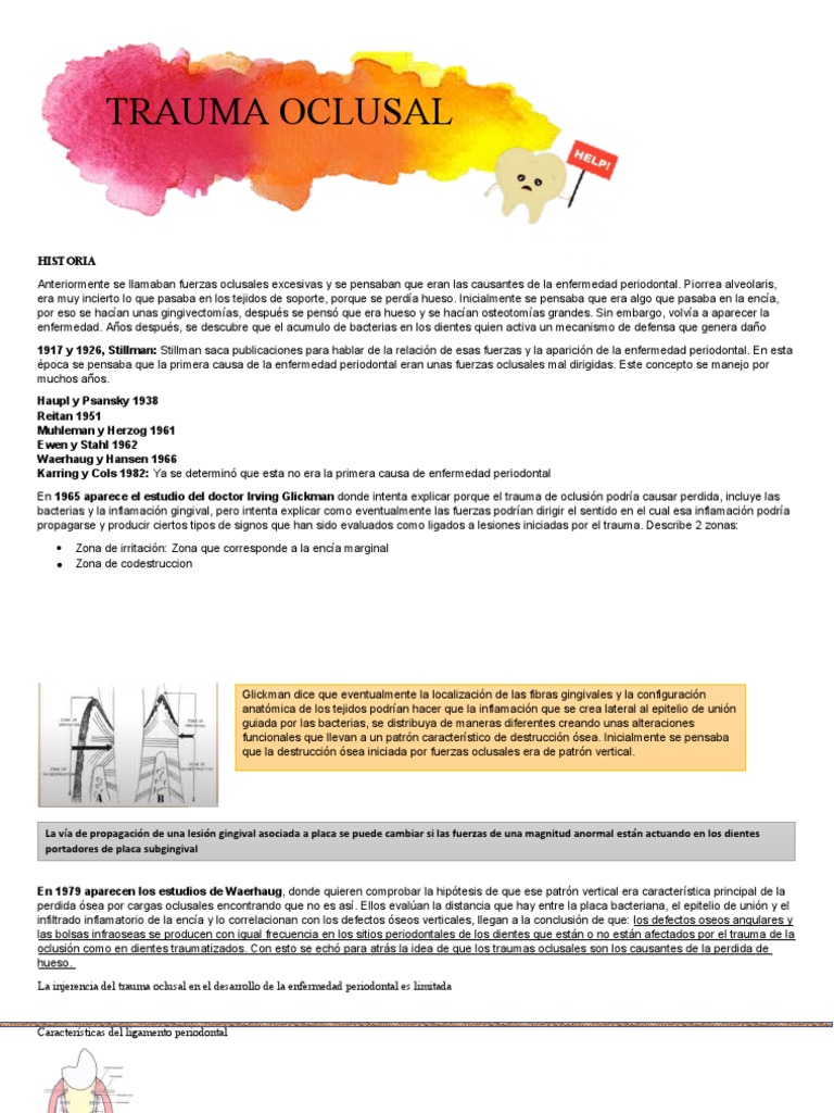Trauma Oclusal | PDF | Lesión | Odontología