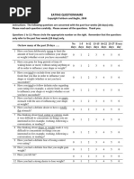 Eating Disorder Examination Questionnaire EDE Q PDF | PDF | Behavioural ...