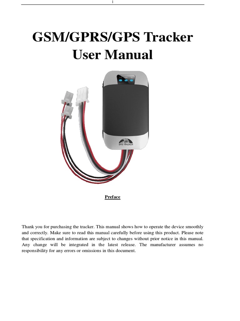 GSM GPS Tracker Manual | PDF | General Packet Radio Service | Mobile Phones
