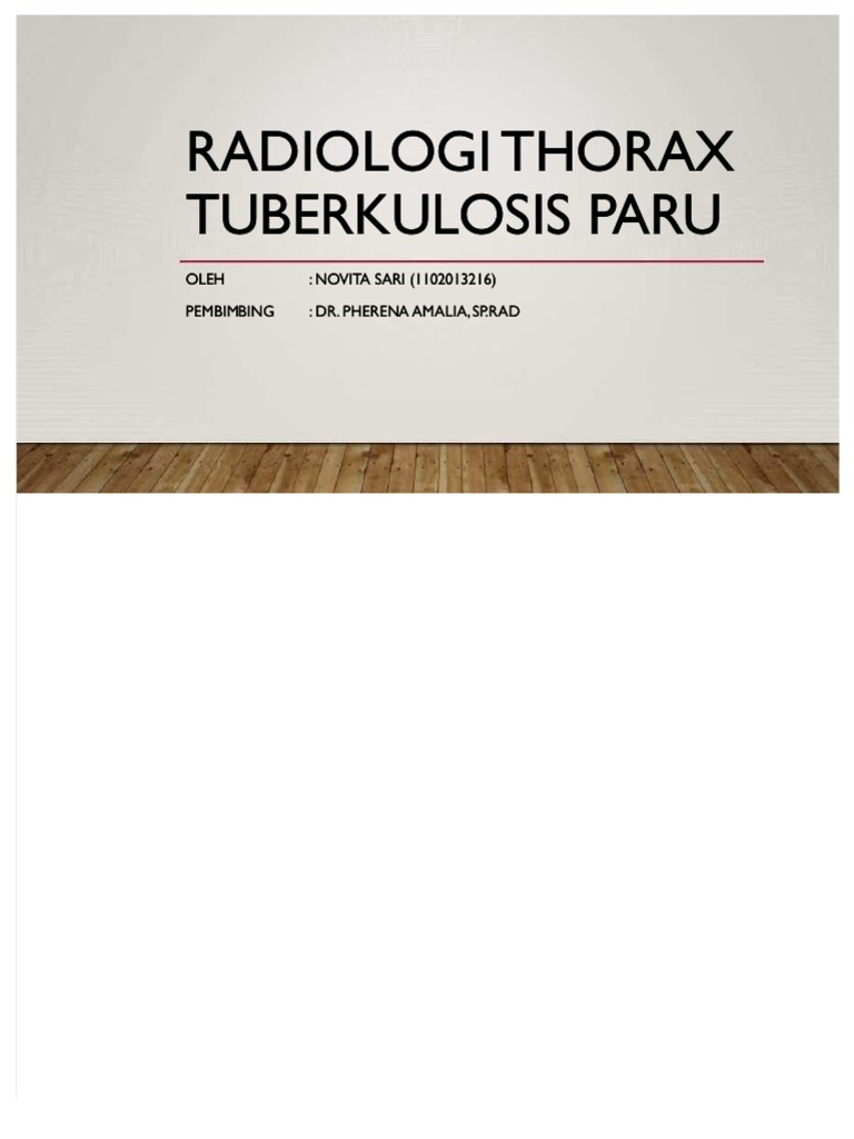 PDF Radiologi Thorax Tuberkulosis Paru - Compress | PDF | Ilmu Sosial ...