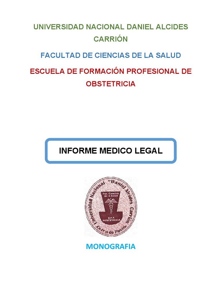Informe Médico Legal en Medicina Forense | PDF | La violencia contra ...
