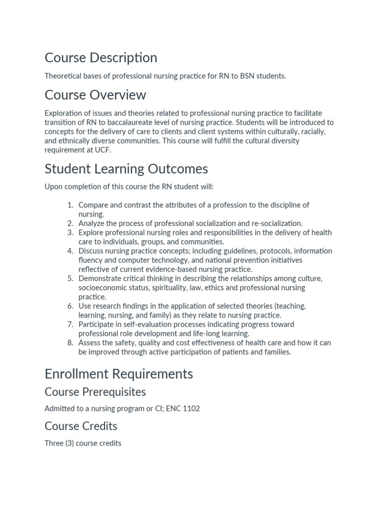 Course Description Course Overview: Course Prerequisites Course Credits ...
