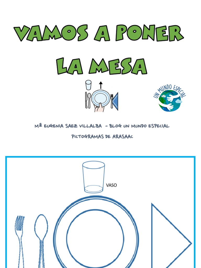 Pictogramas para Poner la Mesa | PDF