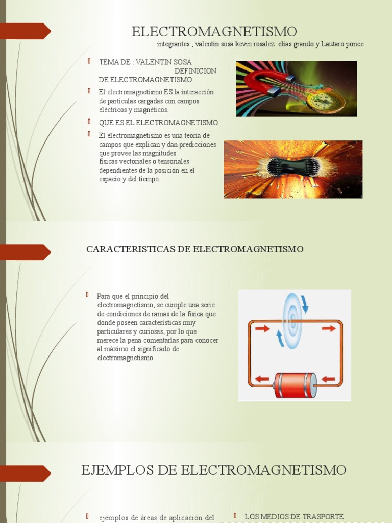 Características y Ejemplos de Electromagnetismo | PDF ...