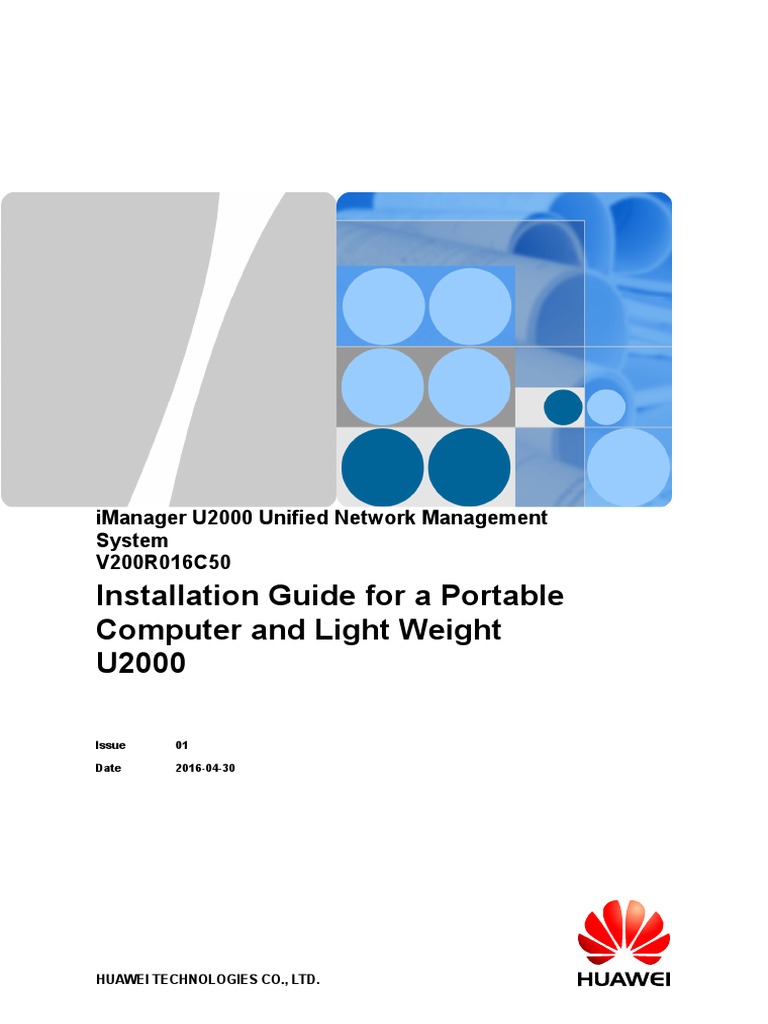 Imanager U2000 V200R016C50 Installation Guide For A Portable Computer 01 | PDF | Operating ...
