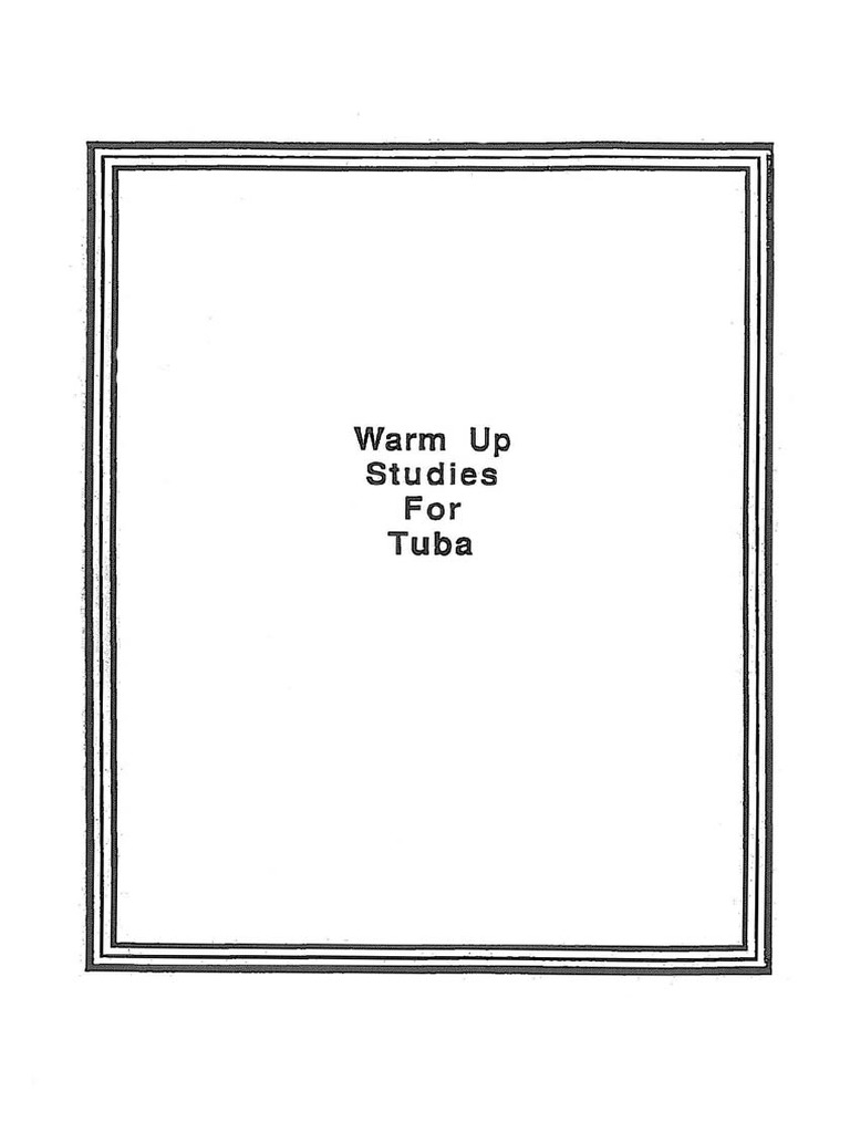 Warm Up Studies For Tuba - Wesley Jacobs | PDF