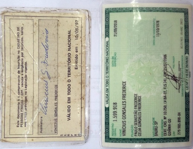 RG e CPF Vinicius Verso | PDF