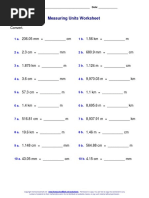 Unit Conversion Practice Worksheet | PDF