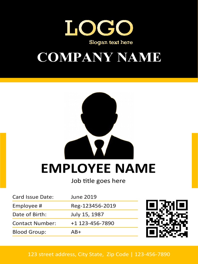 Construction Company Worker Id Card cr100 Size | PDF | Business