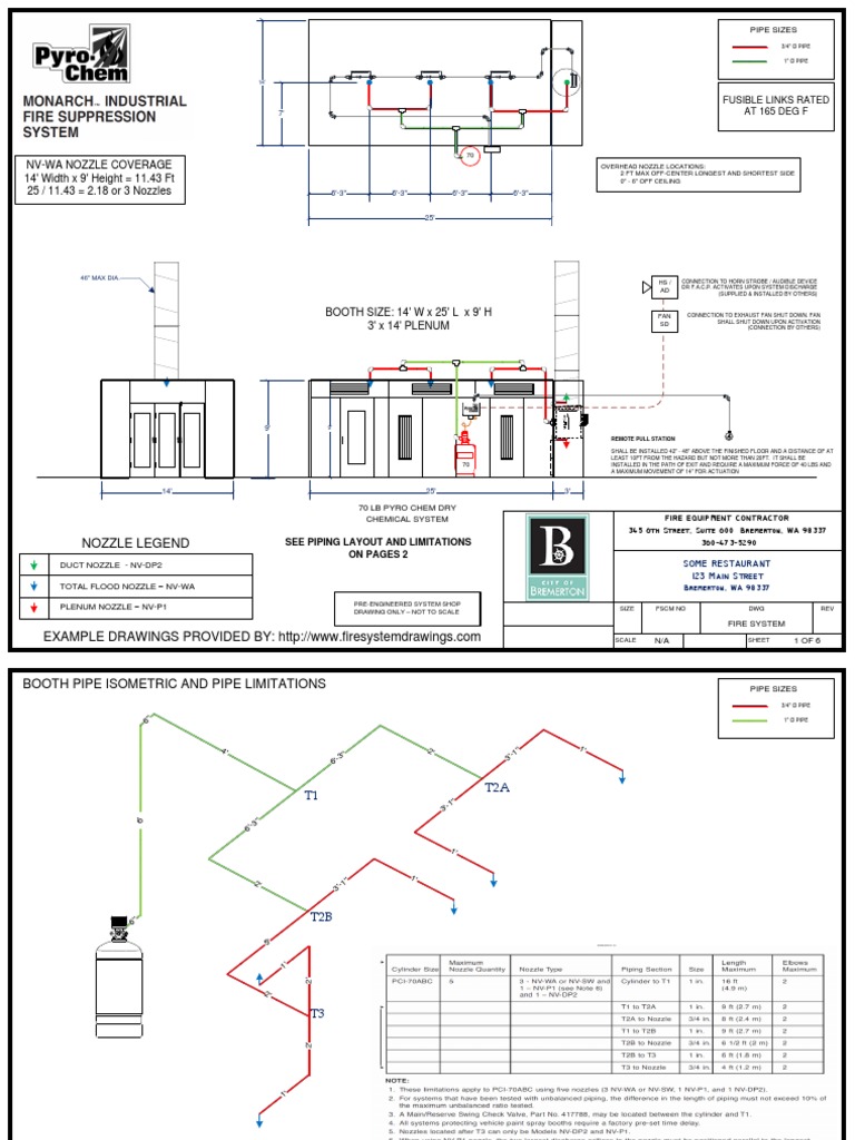 Kitchen Ansul Design #008 Pyro Chem Spray Booth | PDF | Civil ...