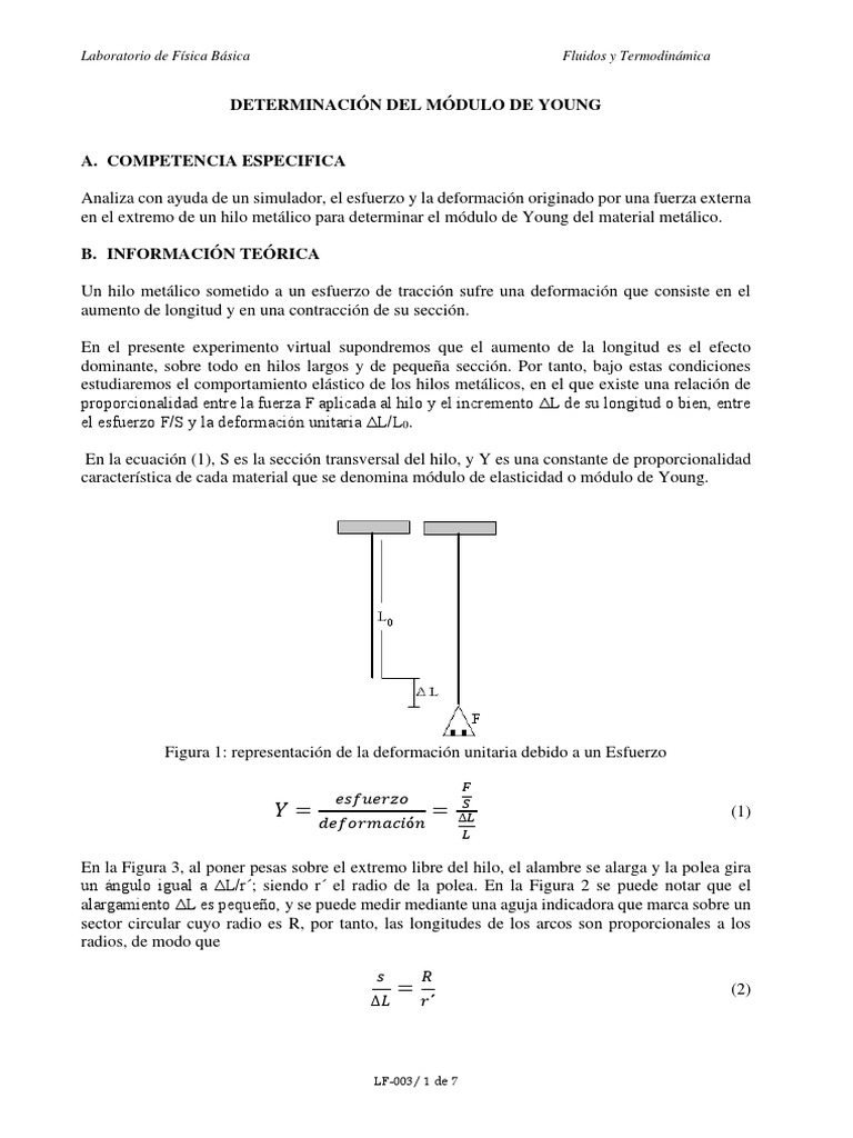 Modulo de Elasticidad | PDF | El módulo de Young | Elasticidad (Física)