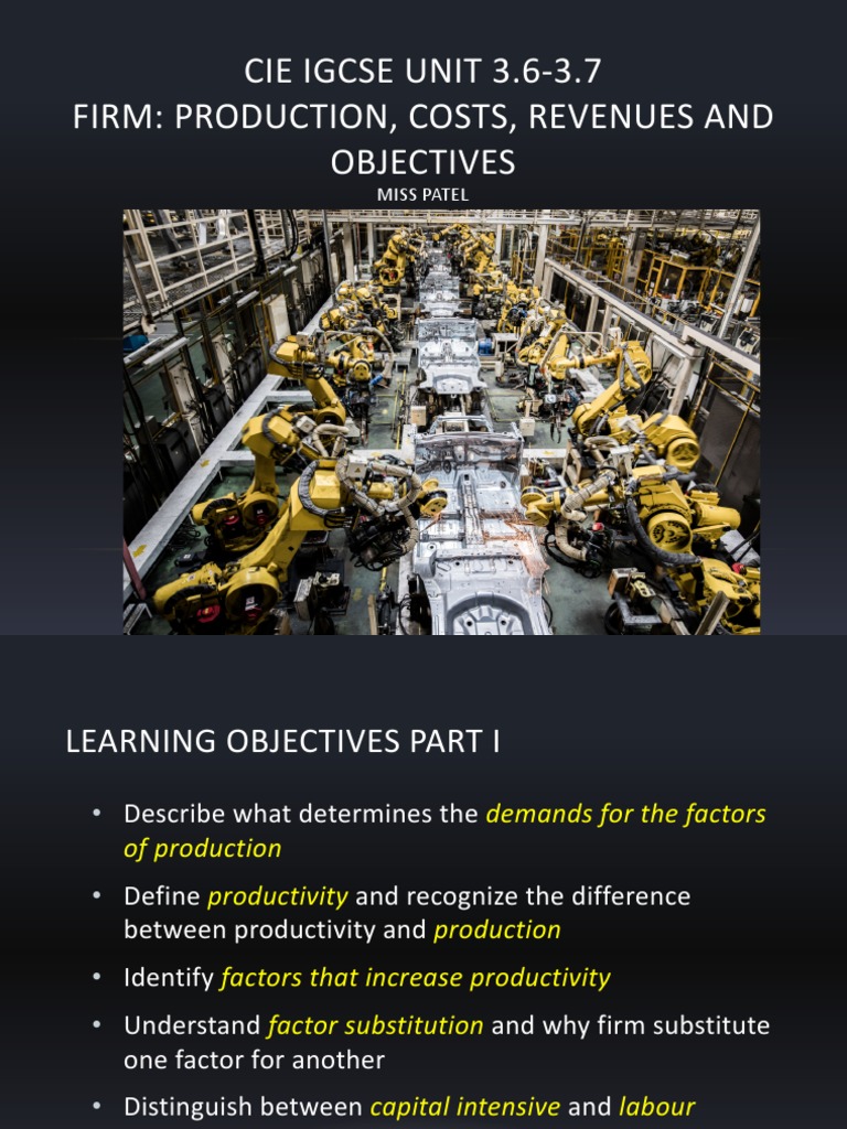 Production, Costs, and Revenue Analysis | PDF | Labour Economics | Demand