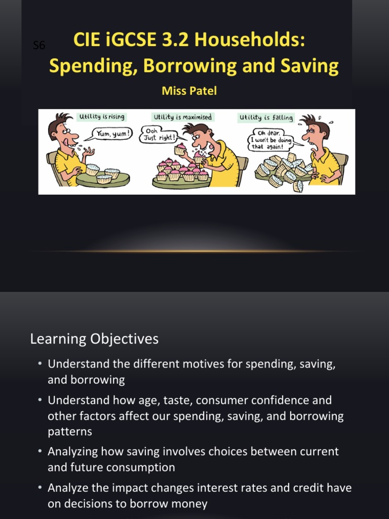 CIE IGCSE Unit 3.2 - Households - Spending, Borrowing and Saving - Miss ...