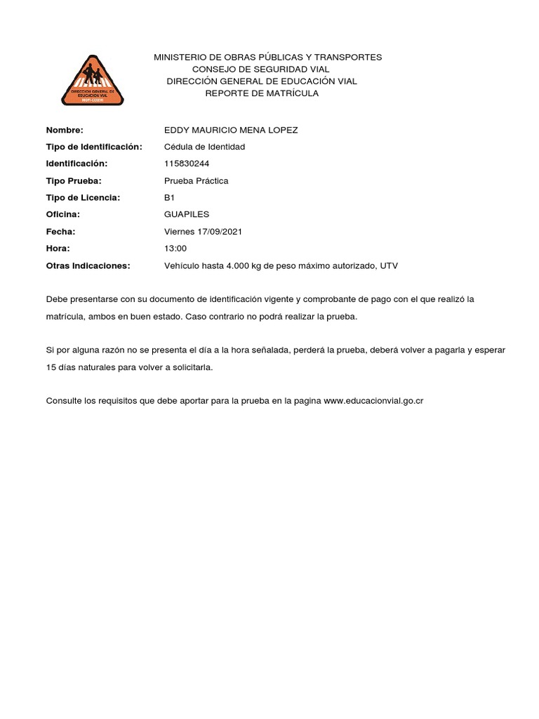 Consulta Matricula Practica | PDF | Derecho