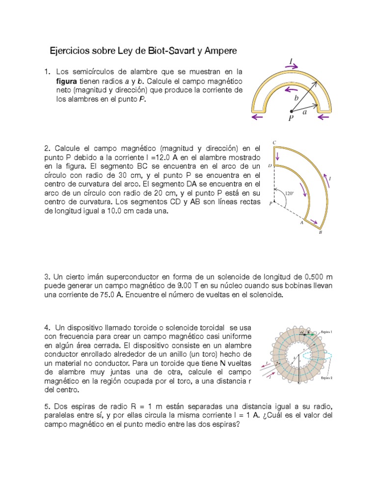 Ley de Biot-Savart y Ampere | PDF | Inductor | Campo magnético