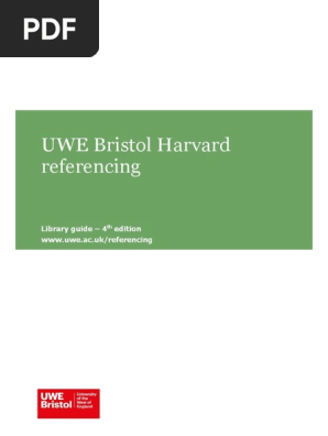 UWE Bristol Harvard Referencing Guide PDF Books