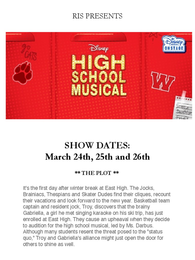 High School Musical Audition Packet | PDF | Audition | Performing Arts