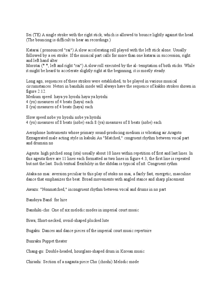 Japanese Music Notes | PDF | Musical Instruments | Performing Arts