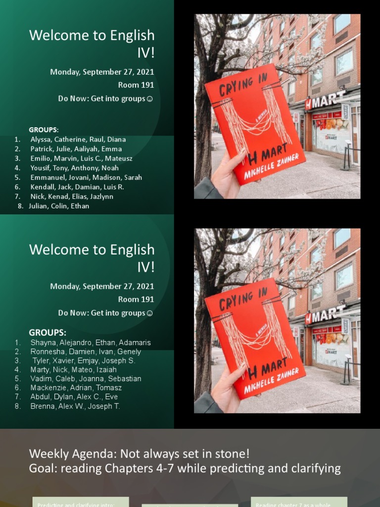 Eng 4 Crying in H Mart WK 2 | PDF | Language Arts & Discipline ...