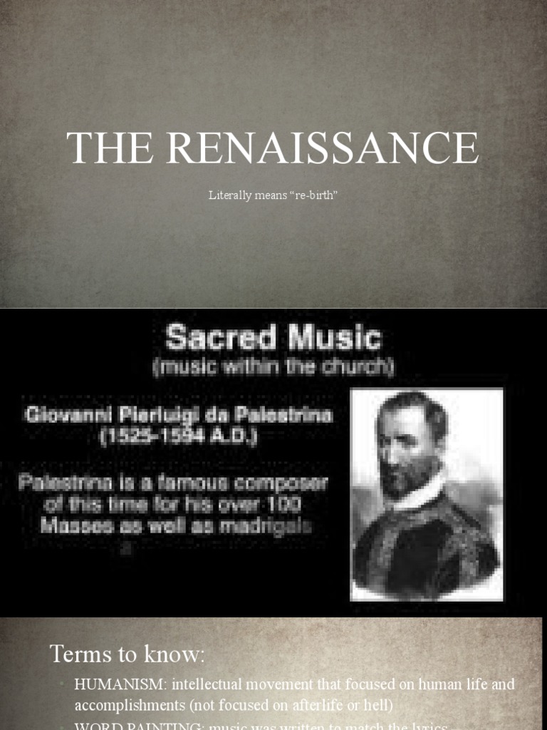 Renaissance Music Overview | PDF | Composers | Musicology