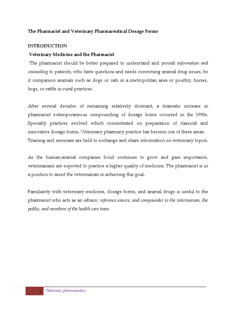 Veterinary Pharmaceutics | PDF | Tablet (Pharmacy) | Pharmaceutical ...
