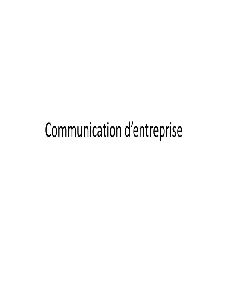 Stratégies de Communication d'Entreprise | PDF | Marque | la communication