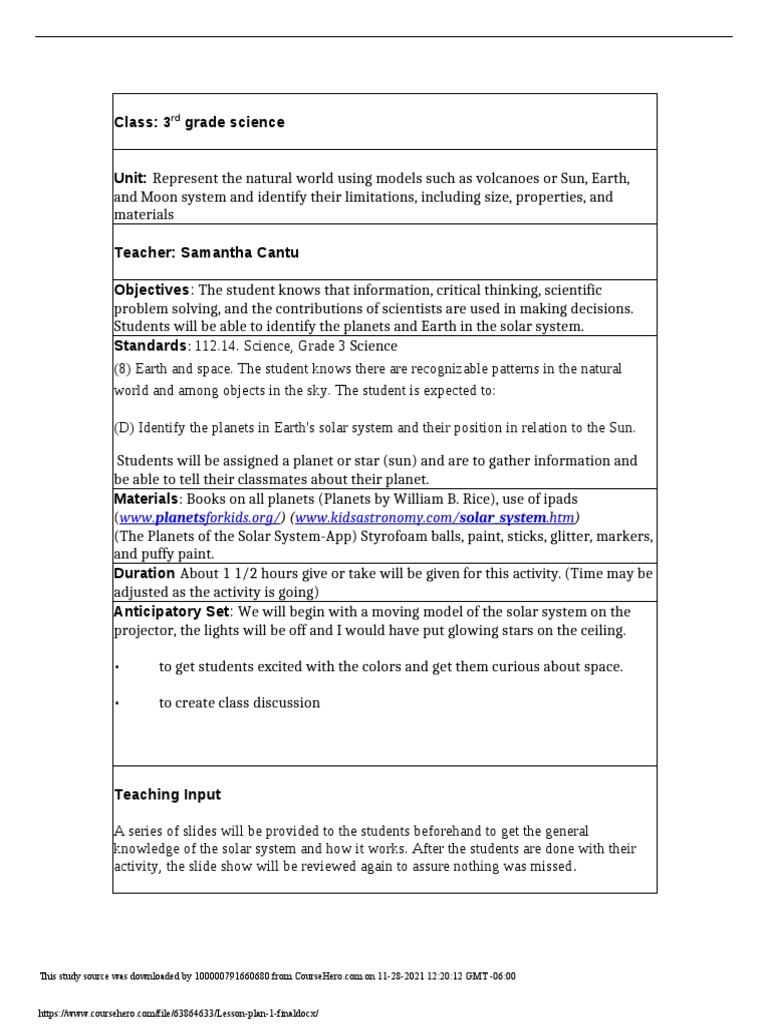 Science Grade 3.2 | PDF | Teachers | Planets