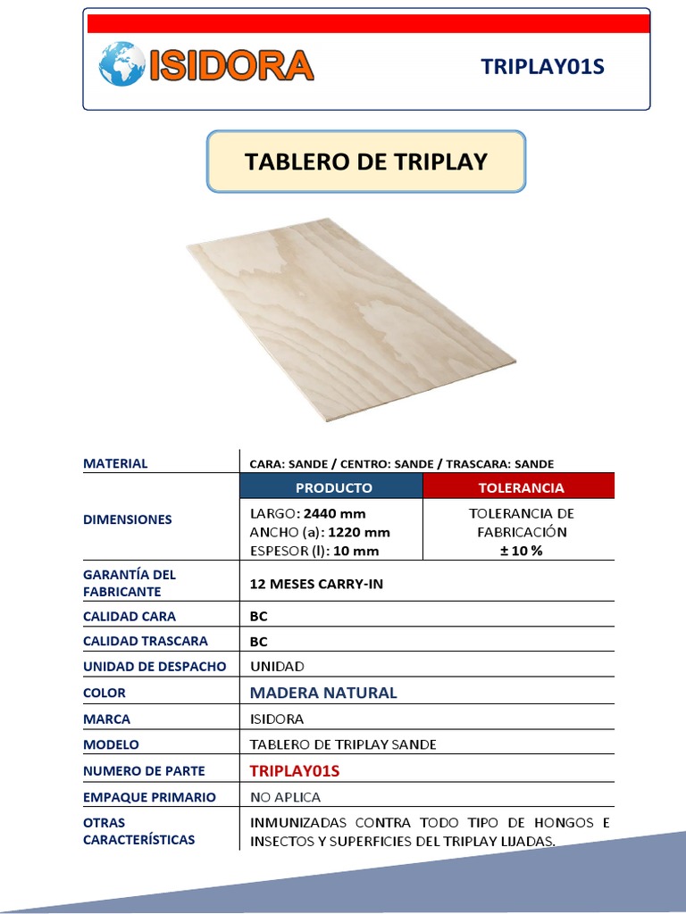 Ficha Triplay1 | PDF