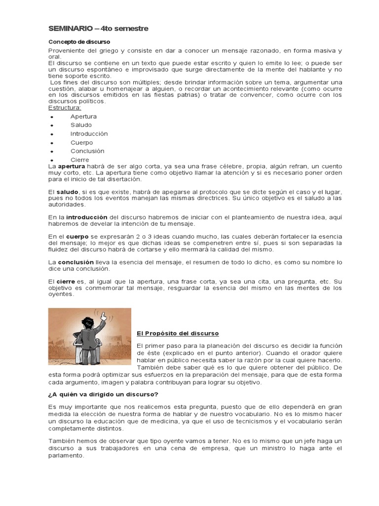 El propósito y estructura del discurso | PDF | Discurso | Esencia