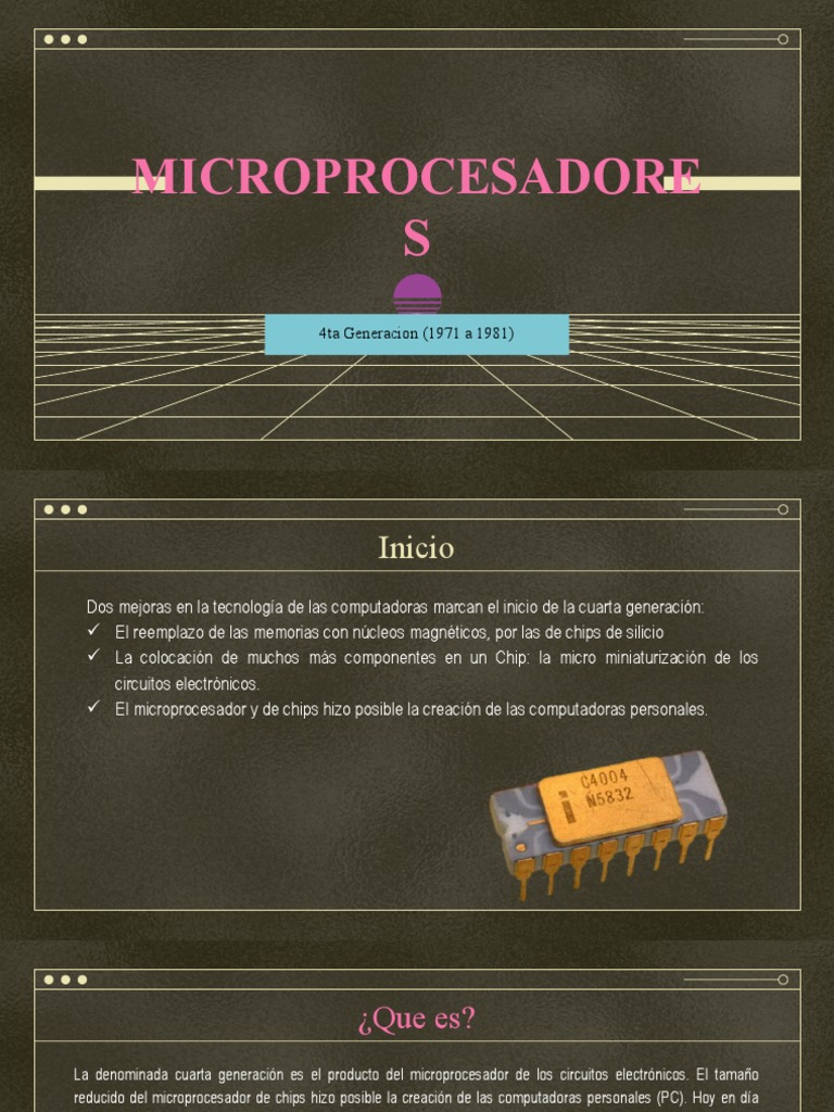 4ta Generacion - Microprocesadores | PDF | Microprocesador | Circuito integrado