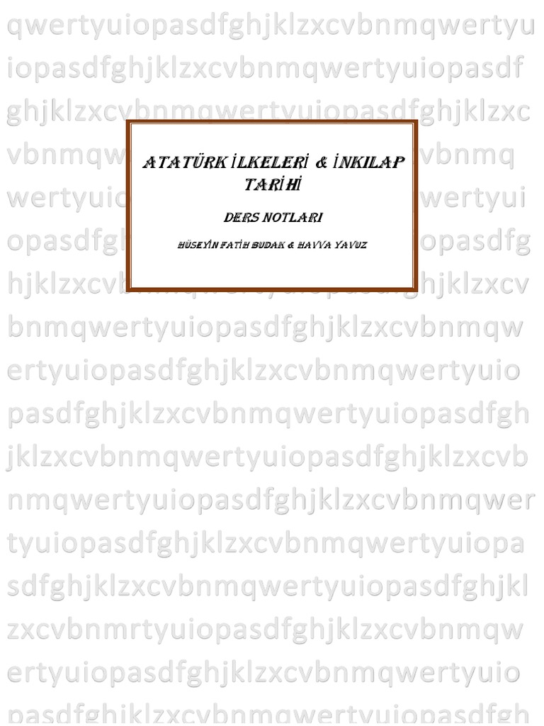 Ataturk Ilkeleri Ve Inkilap Tarihi-i-Vize | PDF