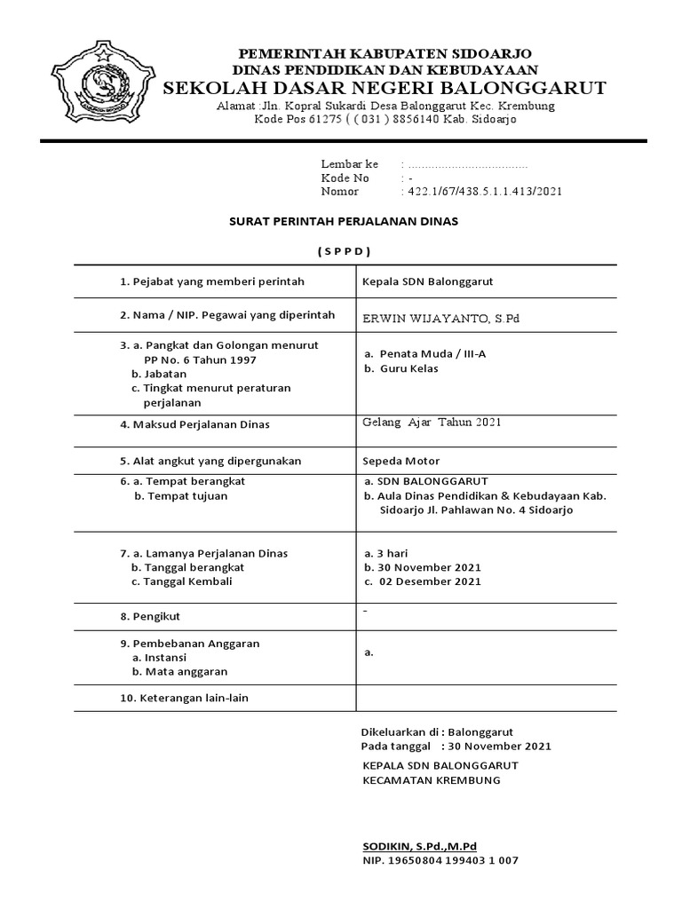 SPPD Pak Erwin | PDF