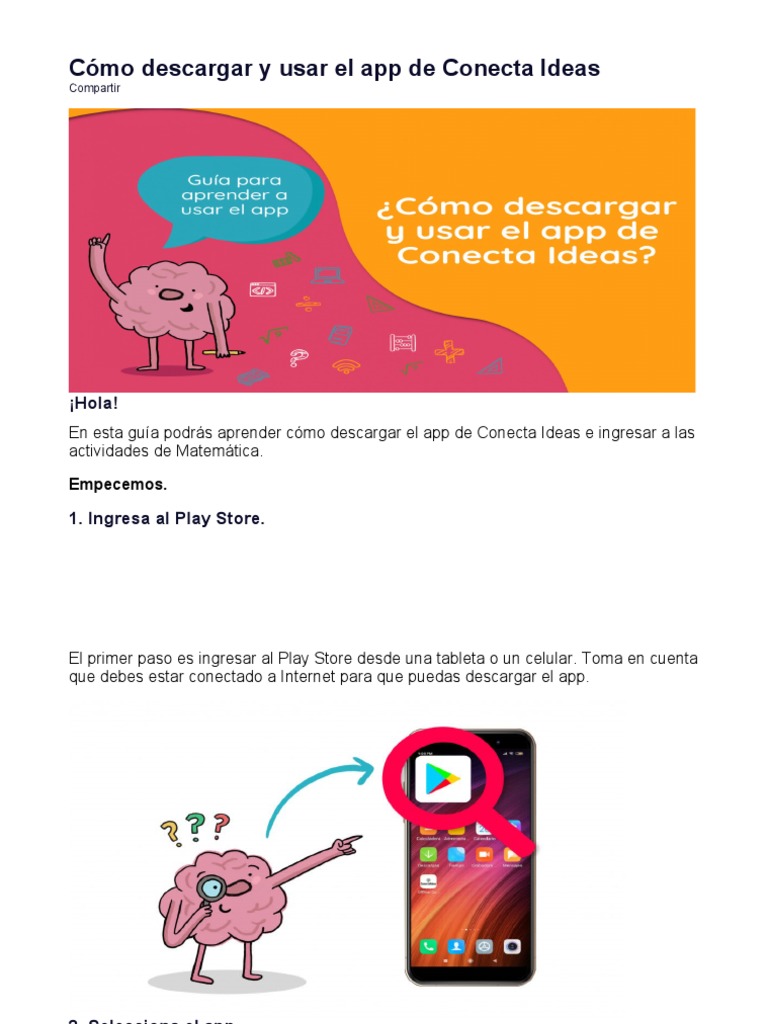 Cómo Descargar y Usar El App de Conecta Ideas | PDF