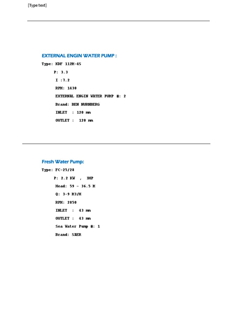 General Service Pumps for Marine Use | PDF | Propulsion | Manufactured ...