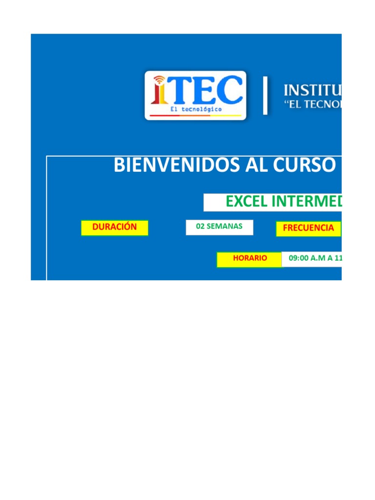 Material Sesion 01 - Excel Intermedio | PDF | Microsoft | Microsoft Windows