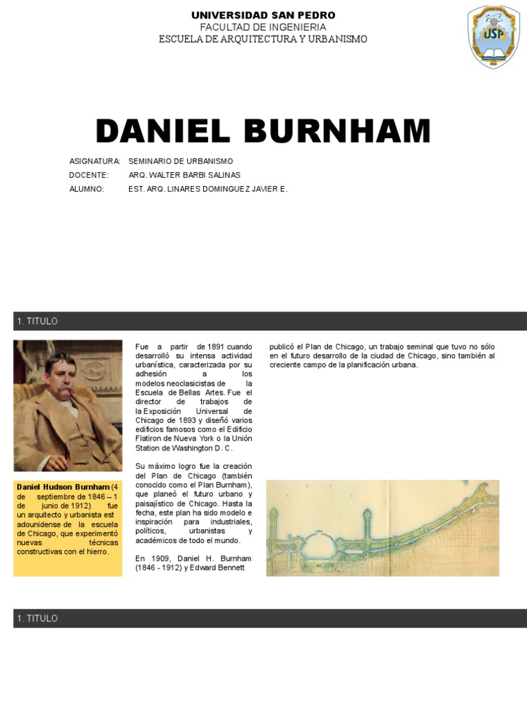 Daniel Burnham Y Su Influencia En La Planificación Urbana A Través Del