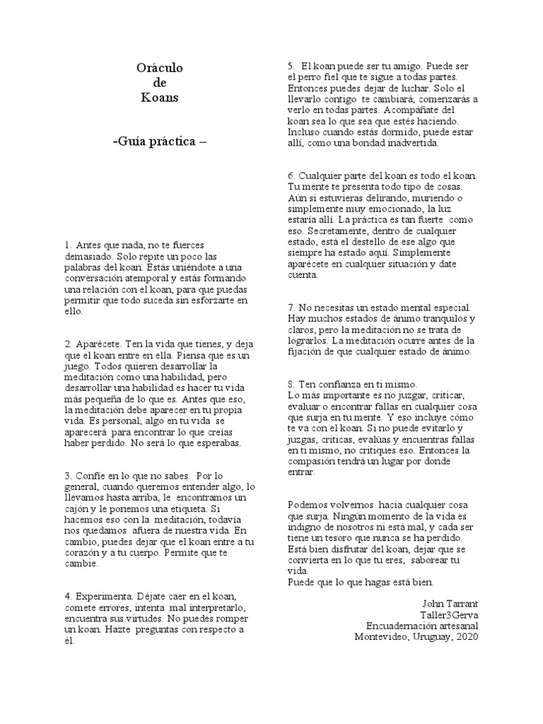 Guia Koans | PDF | Meditación