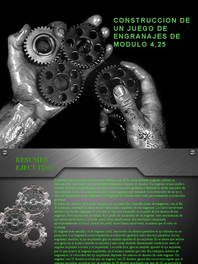 Construccion de Un Juego de Engranajes de Modulo | PDF | Engranaje ...
